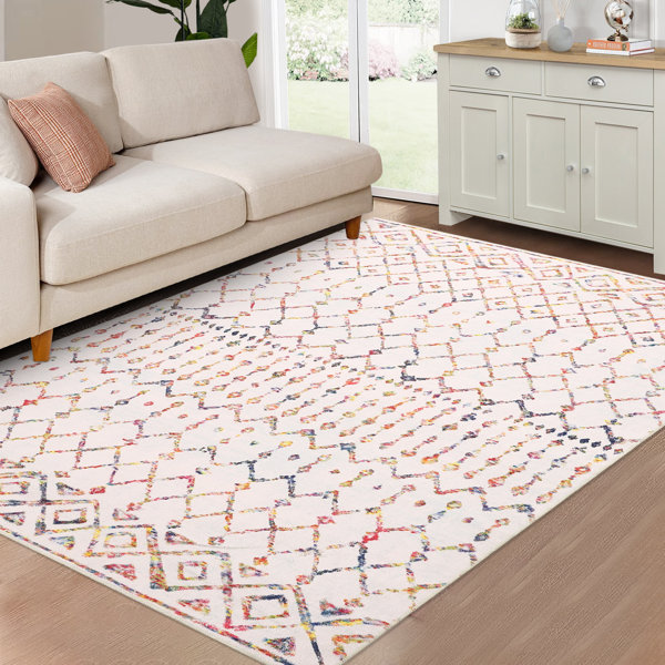 Union Rustic Tapis d'intérieur moderne à motif géométrique marocain Soft Boho - Wayfair Canada